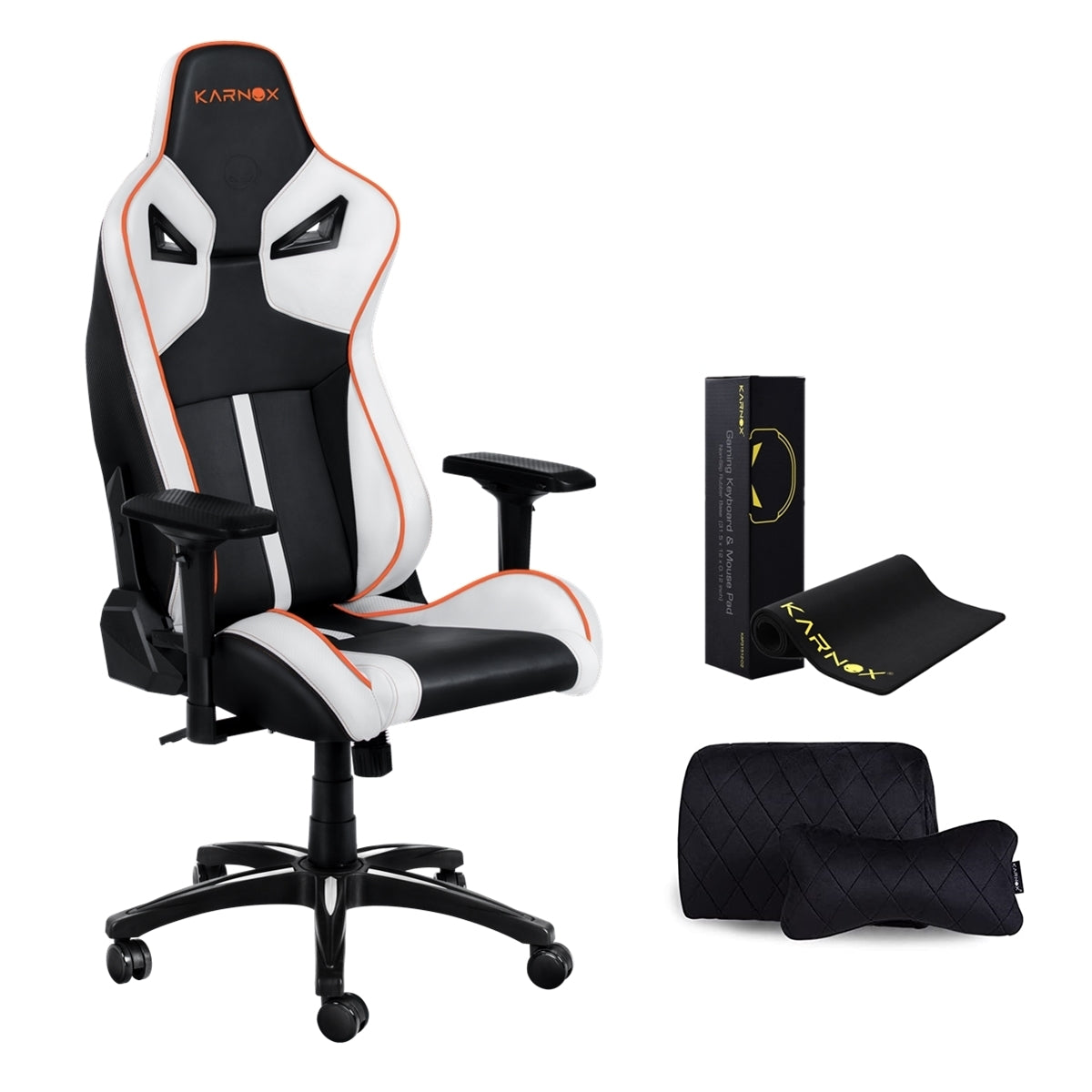 KARNOX Gaming Chair Ergonomic Office Chair PU Leather 4D Armrests Recl ...